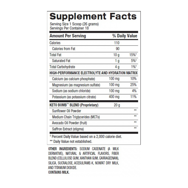 BPI Sports – Keto Bomb, Ketogenic Creamer For Coffee & Tea 18 Serv ...