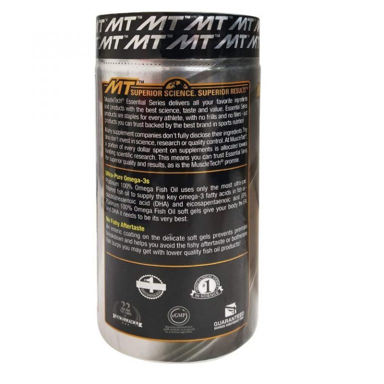 MuscleTech – Essential Series – Platinum 100% Omega 3 Fish Oil (100 ...